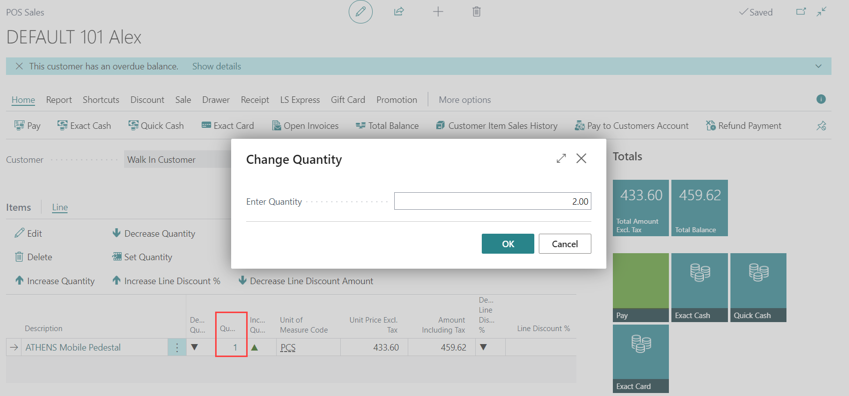 How to: Change the Quantity of an Item