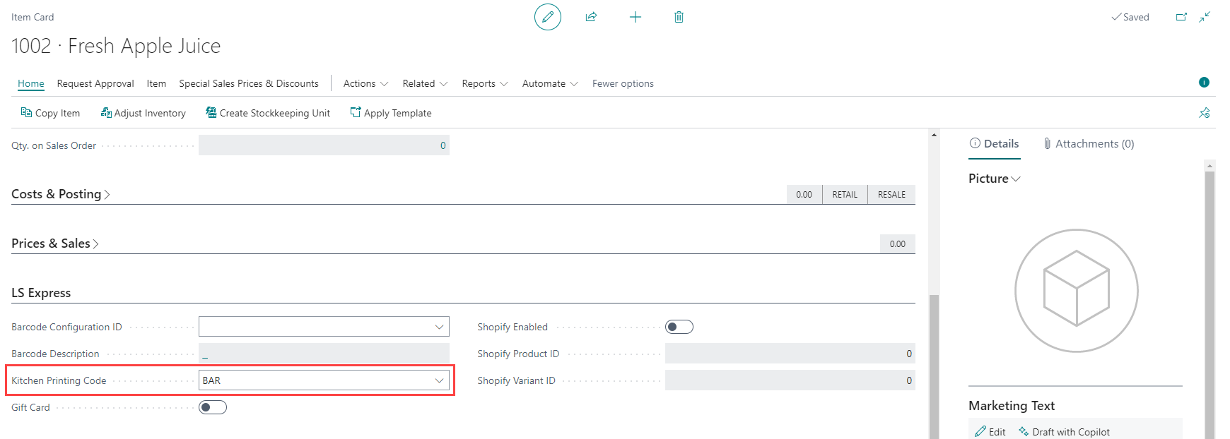 Kitchen Printing Profile