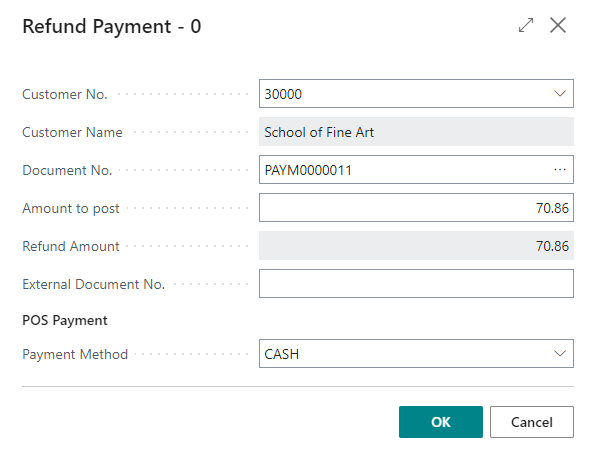 Refund into a Customer's Account