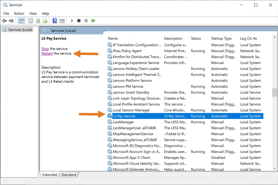 LS Pay Service and LS Express Setup