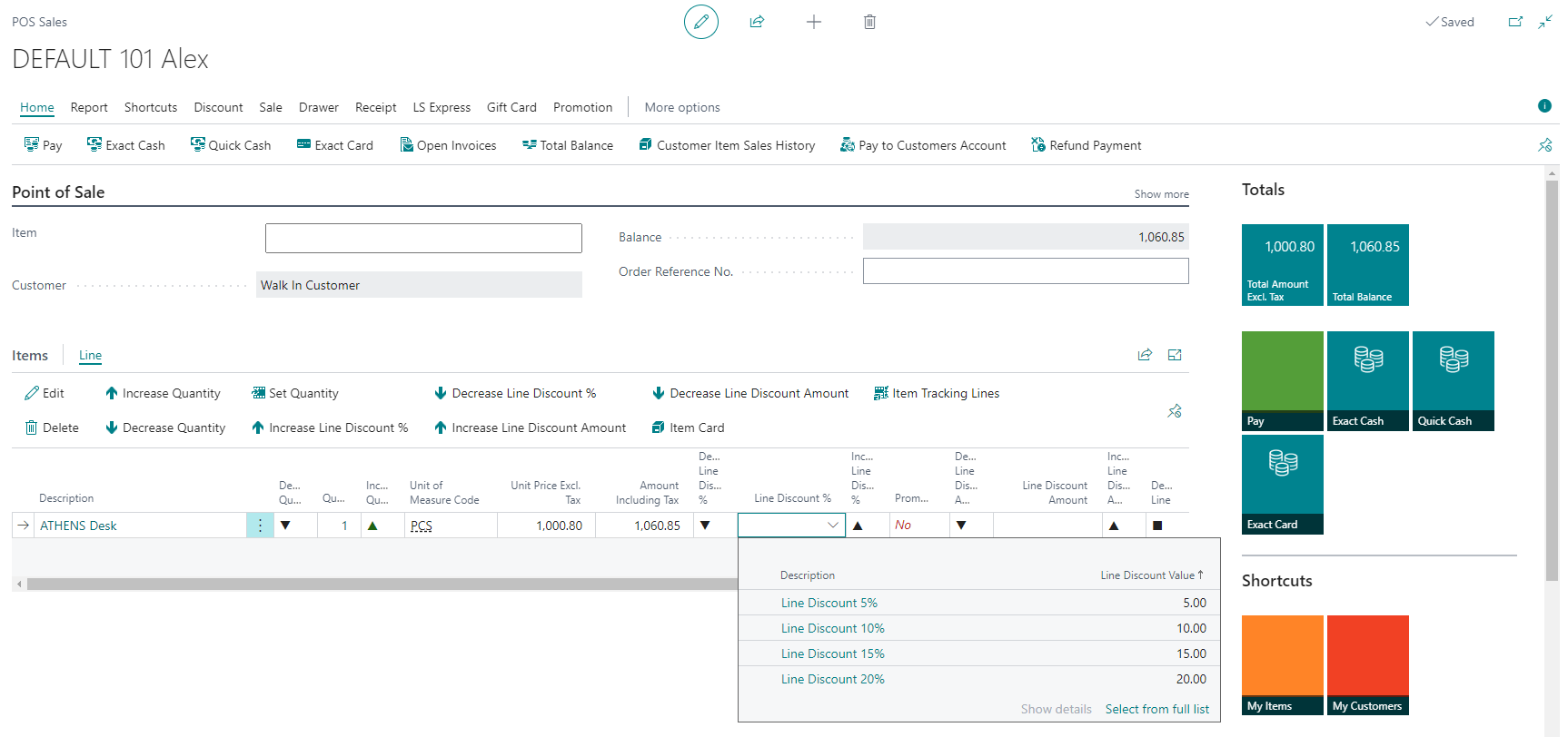 Line Discount Pre-Configuration