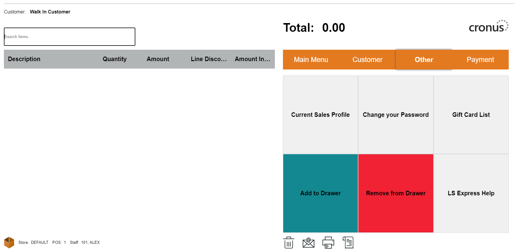 Adding or Removing from Drawer