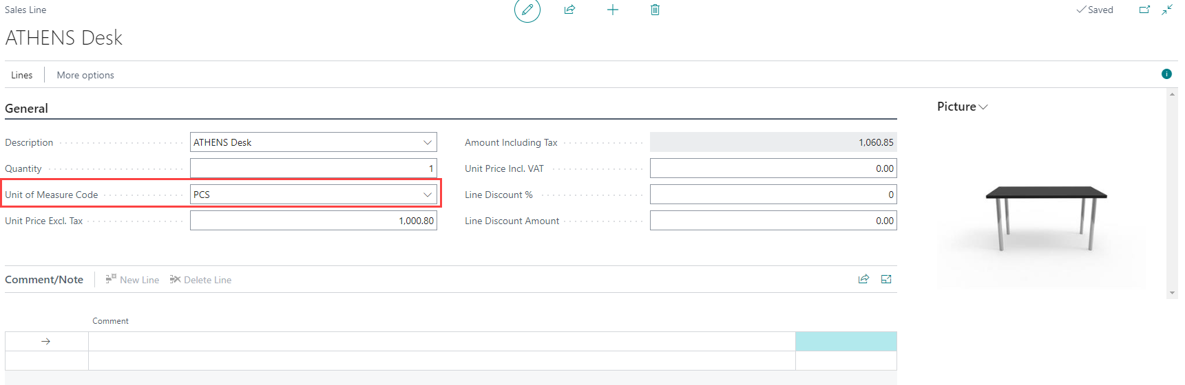 Change the Unit of Measure