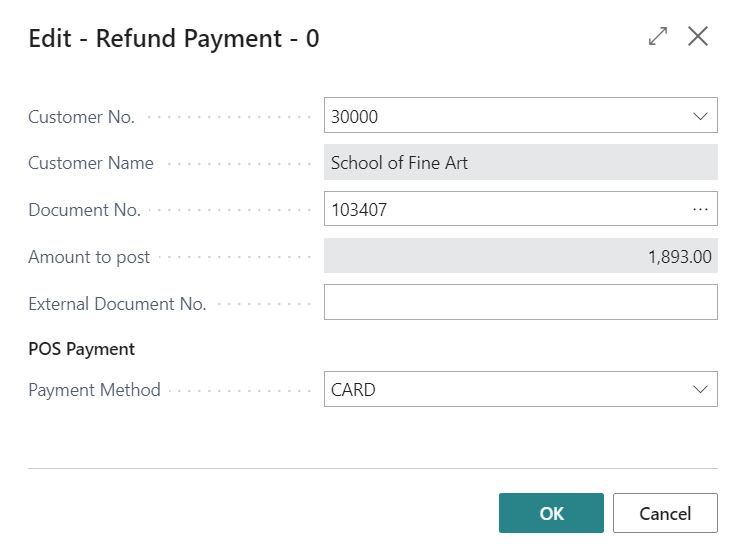 Refund into a Customer's Account